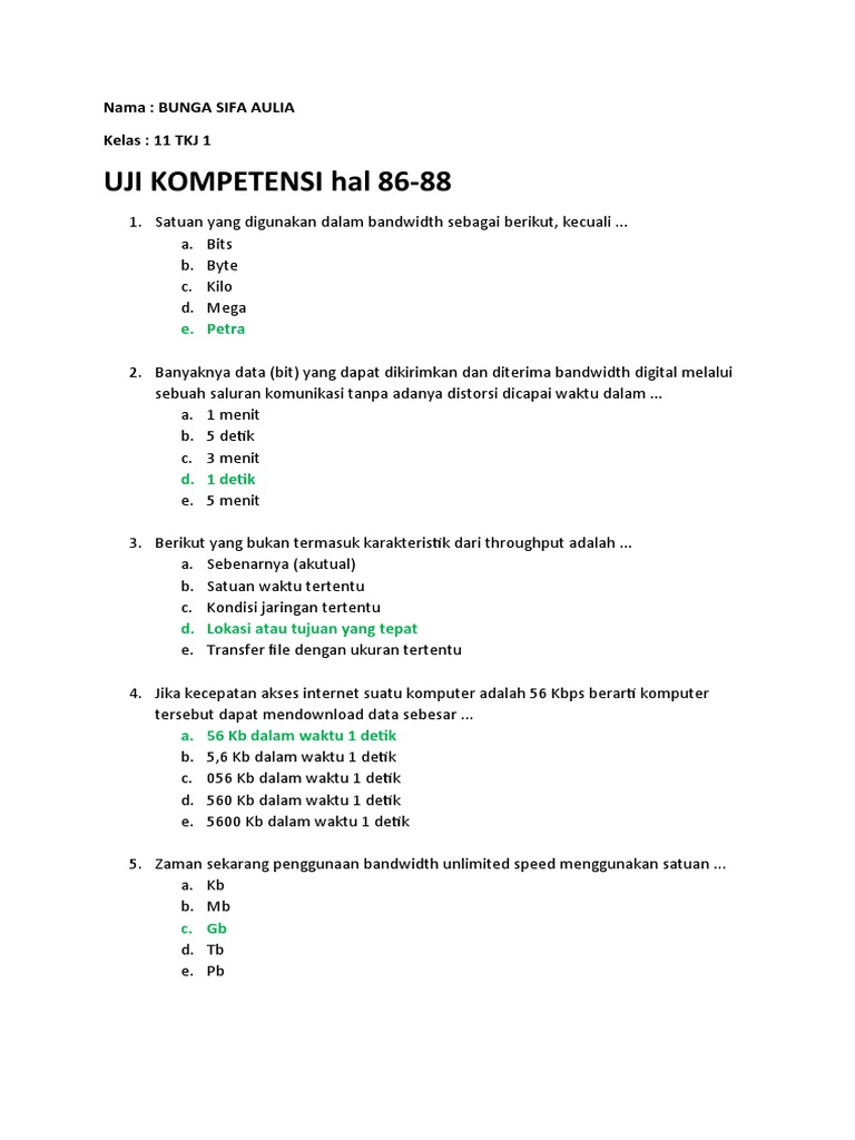 Bunga Sifa Aulia - 11 TKJ 1-86-88 | PDF
