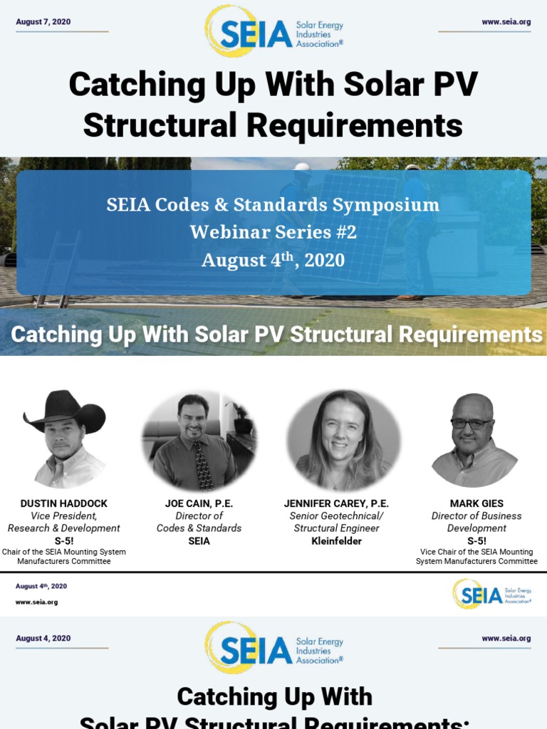 Catching Up With Solar PV Structural Requirements Slide Deck - 08.04.20 ...