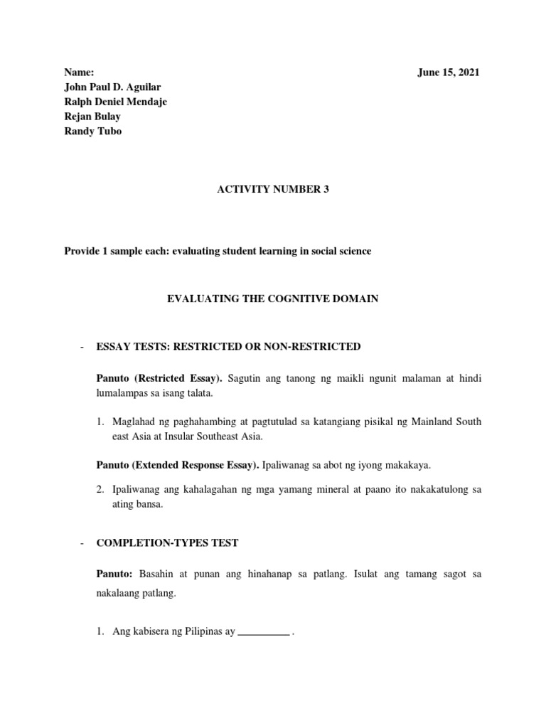 Activity-3 Final | PDF