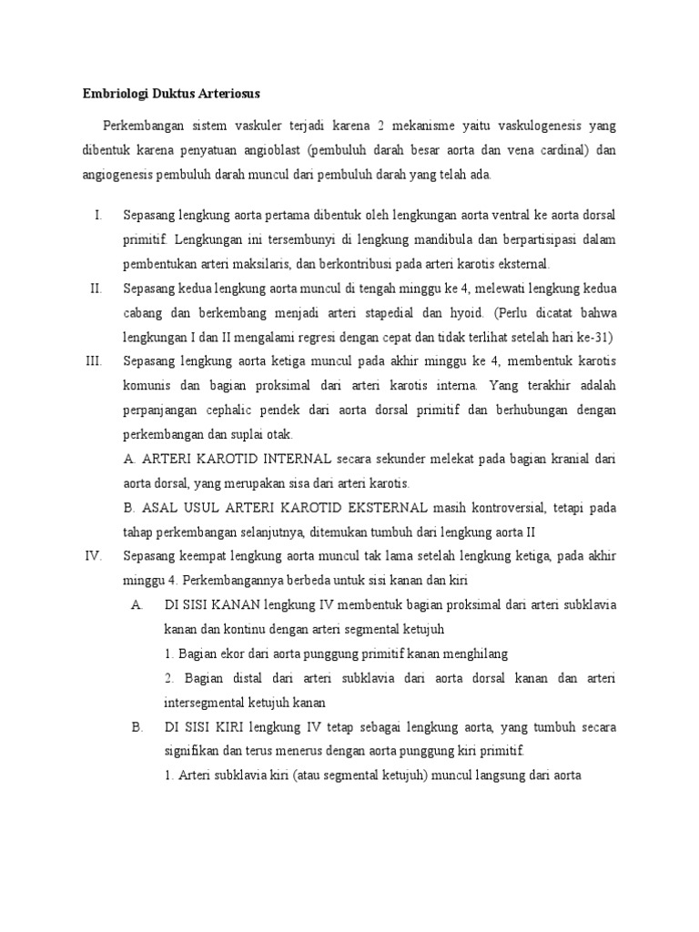 Fungsi dan Penutupan Duktus Arteriosus | PDF