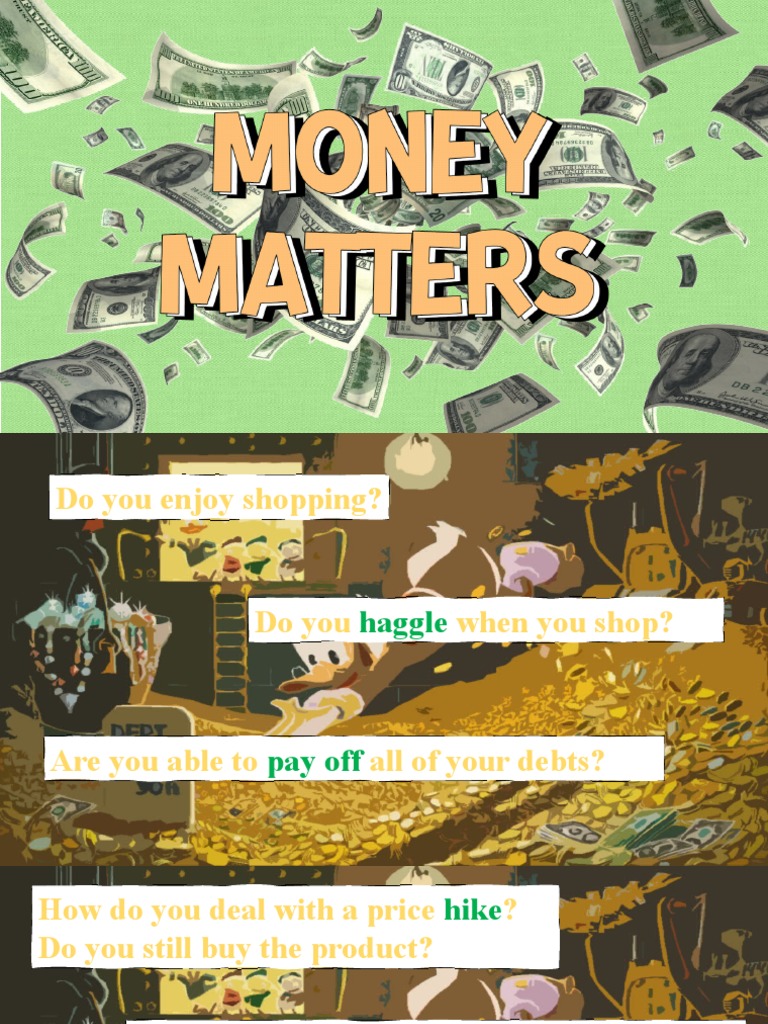 MONEY MATTERS - B2 Vocabulary and Reading Class | PDF