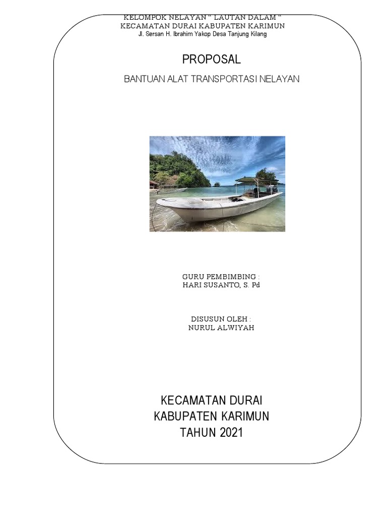 Proposal Nelayan Transportasi | PDF