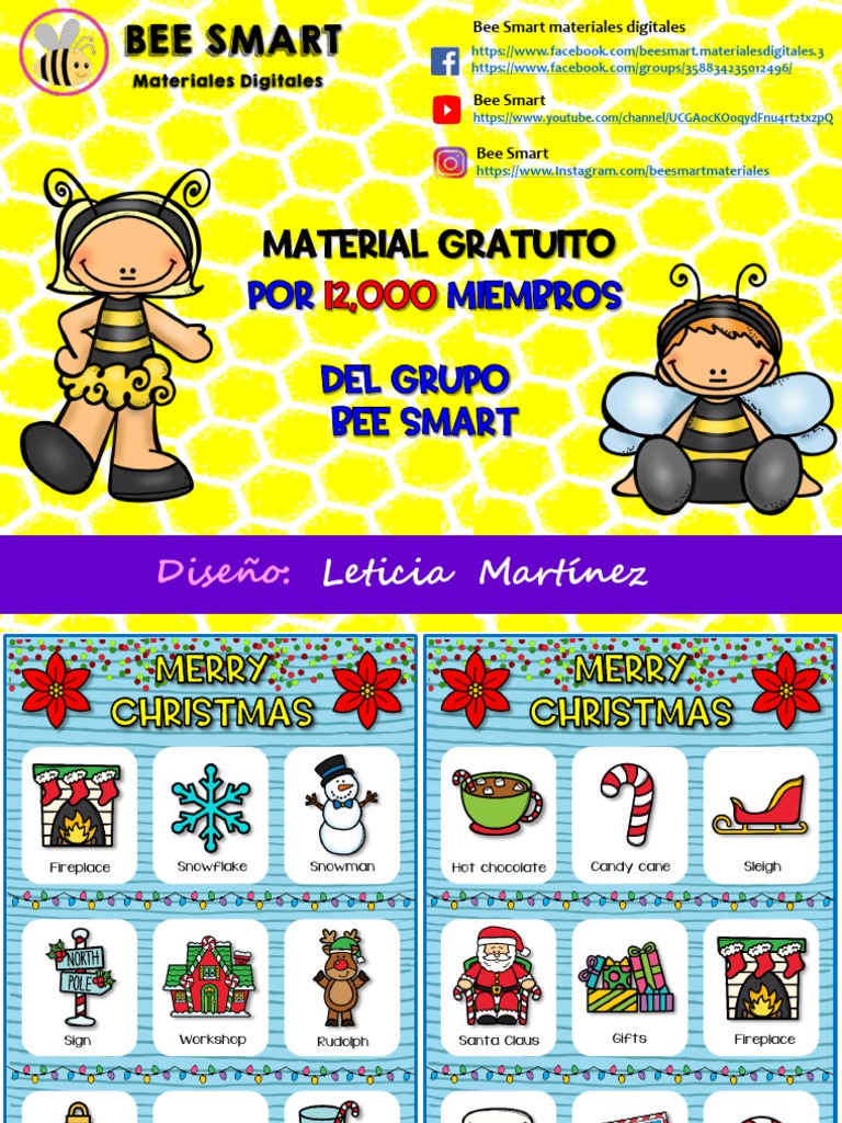 Christmas BINGO FREEBIE | PDF | Santa Claus | Santa Claus's Reindeer