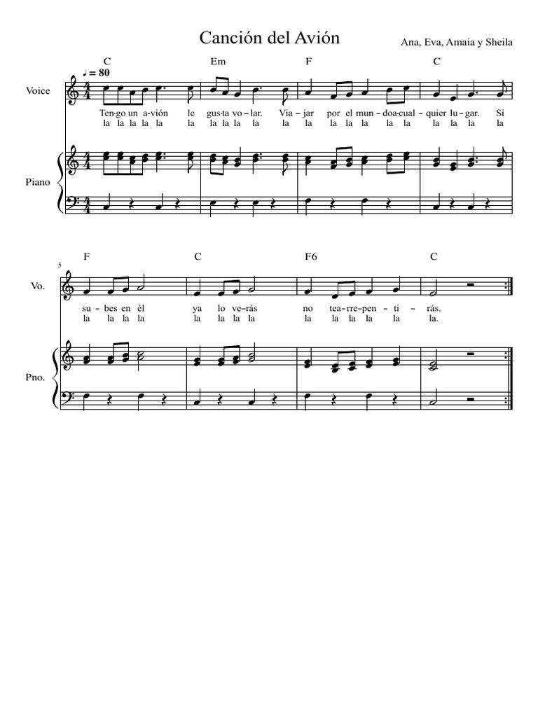Canción Del Avión | PDF
