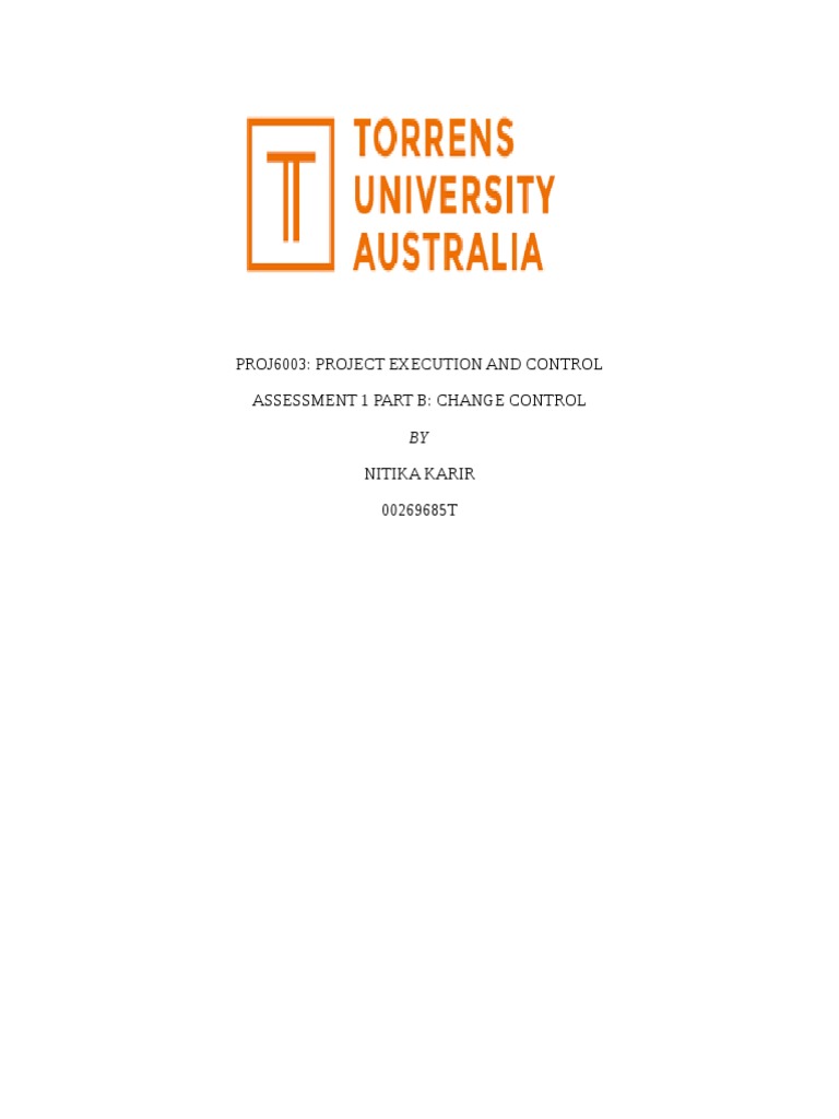 PROJ6003 Assessment 1 Part B | PDF | Project Management | Audit
