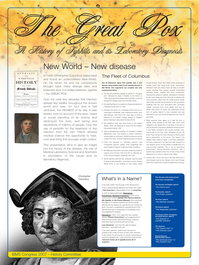 A History of Syphilis and Its Laboratory Diagnosis: The Great Pox | PDF ...