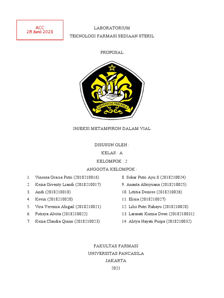 A - 2 - Injeksi Metampiron Dalam Vial Acc Revisi | PDF