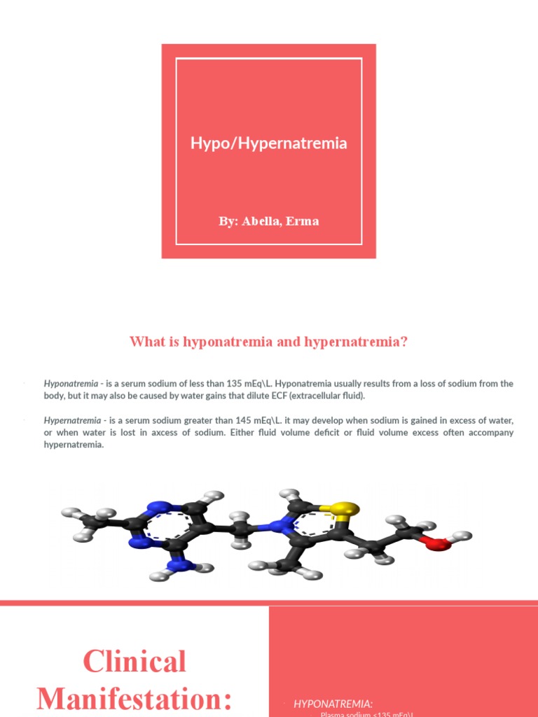 Hypo and Hypernatremia Report | PDF | Sodium | Clinical Medicine