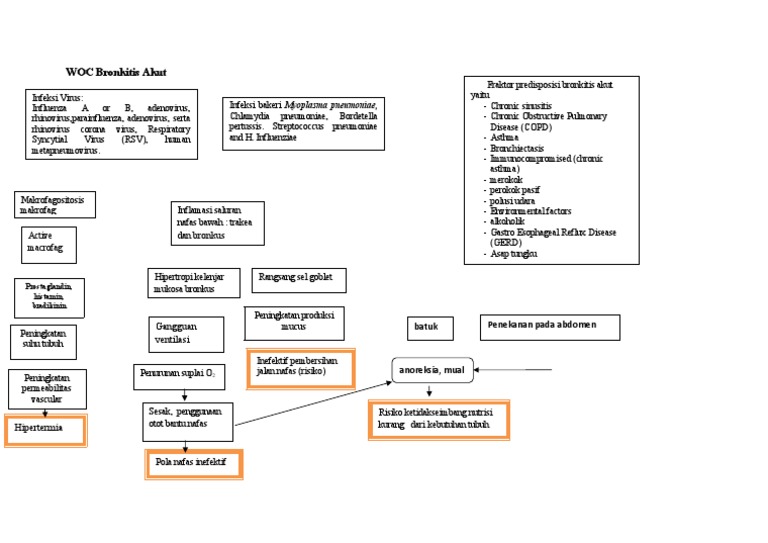 Penyebab dan Pathway Bronkitis Akut | PDF