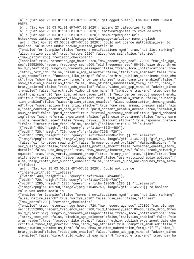 Logs | PDF | Boolean Data Type | Computer Data