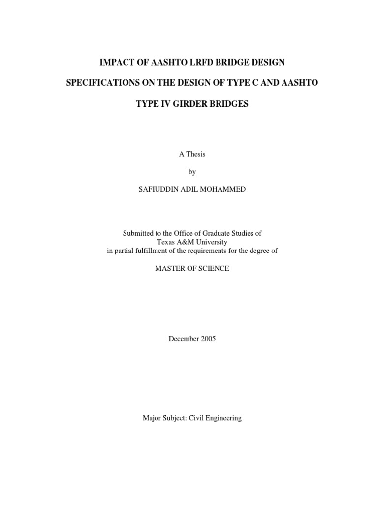 Design of Type C and Aashto Type IV Girder Bridges | PDF | Bridge ...