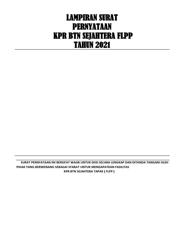 Form FLPP Tahun 2021 - Sbum | PDF