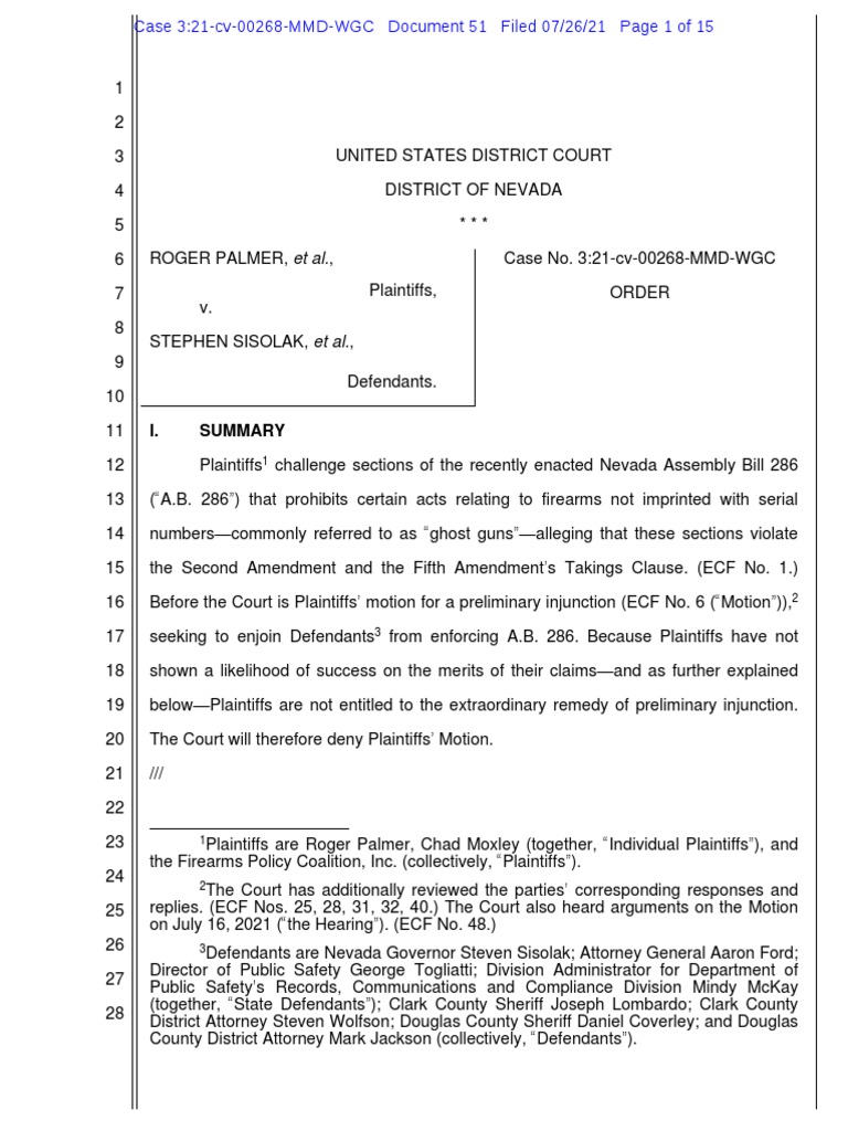 'Ghost Guns' Ruling | PDF | Second Amendment To The United States ...