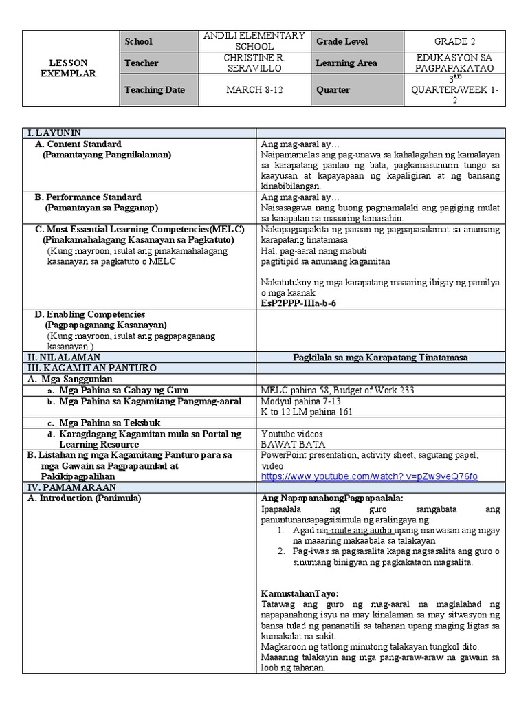 Lesson Exemplar | PDF