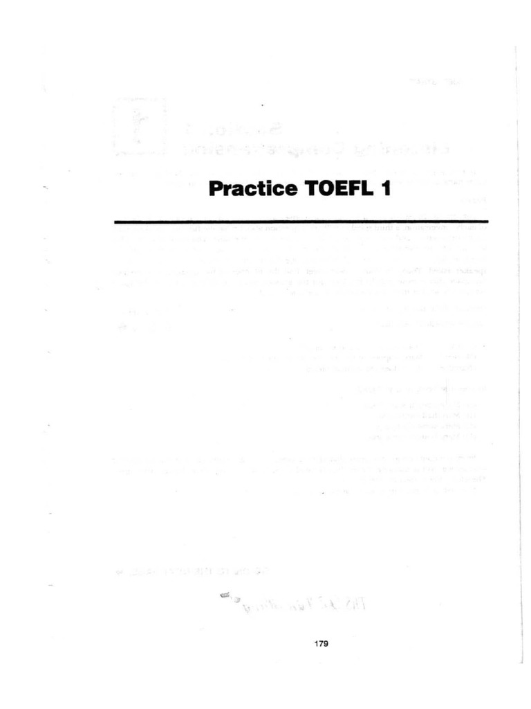 Toefl Practice Test 1 | PDF