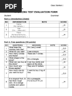Yle Starters Assessment Scales | PDF | Interpersonal Communication ...