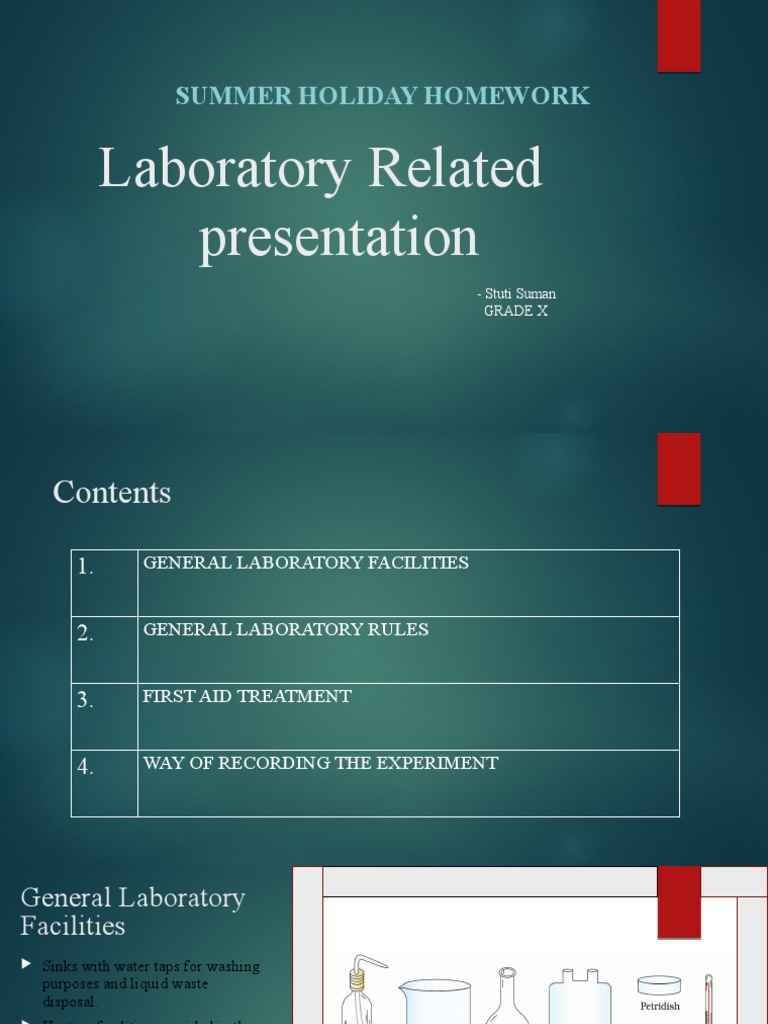 Laboratory Instructions Class 10 | PDF | Laboratories | Wound