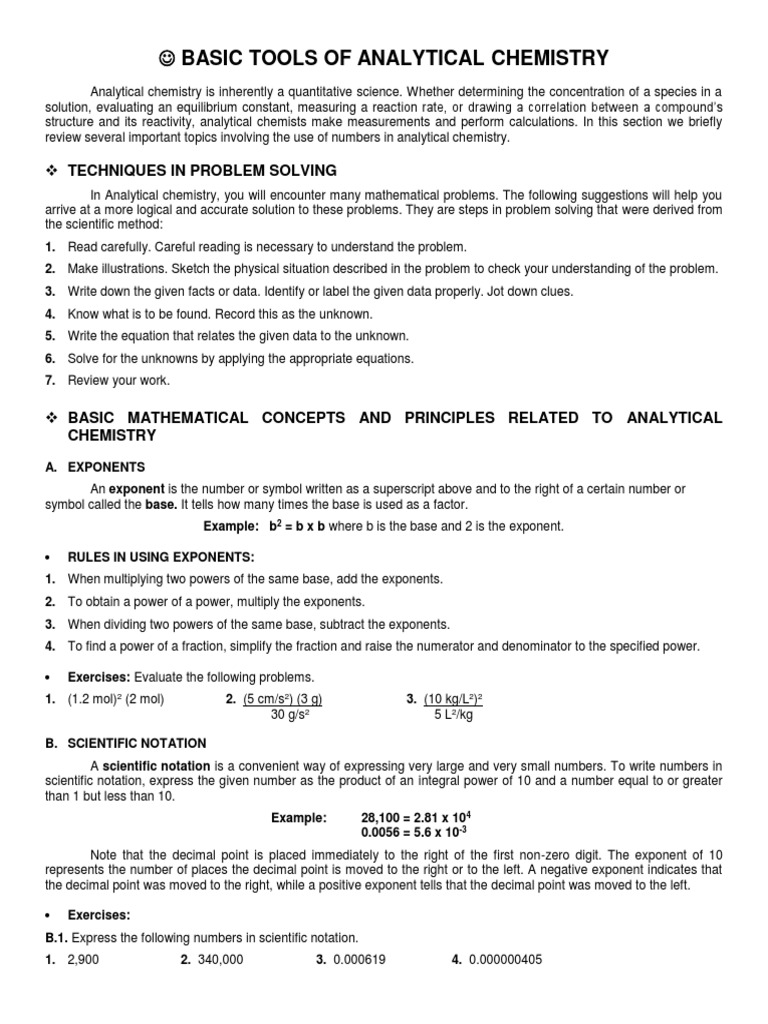 Module 3 - Basic Tools of Analytical Chemistry - Unlocked | PDF ...