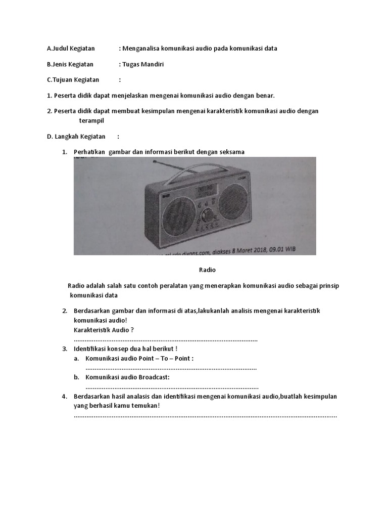 Pelatihan Komunikasi Audio | PDF