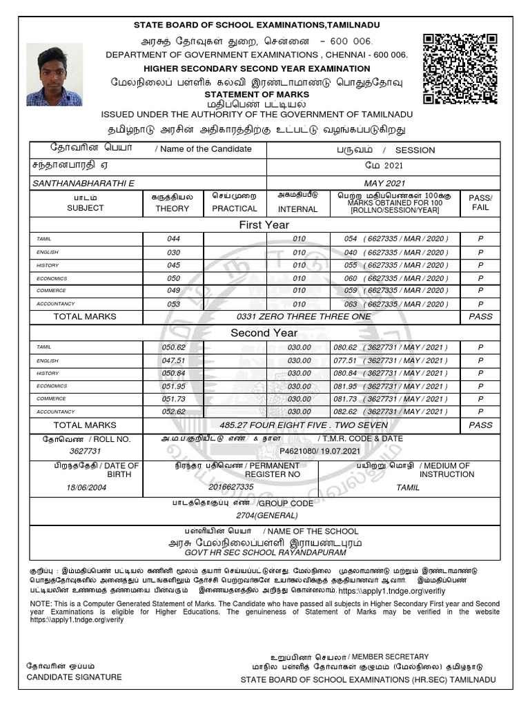 3627731-1-MAY Provisional Marksheet | PDF
