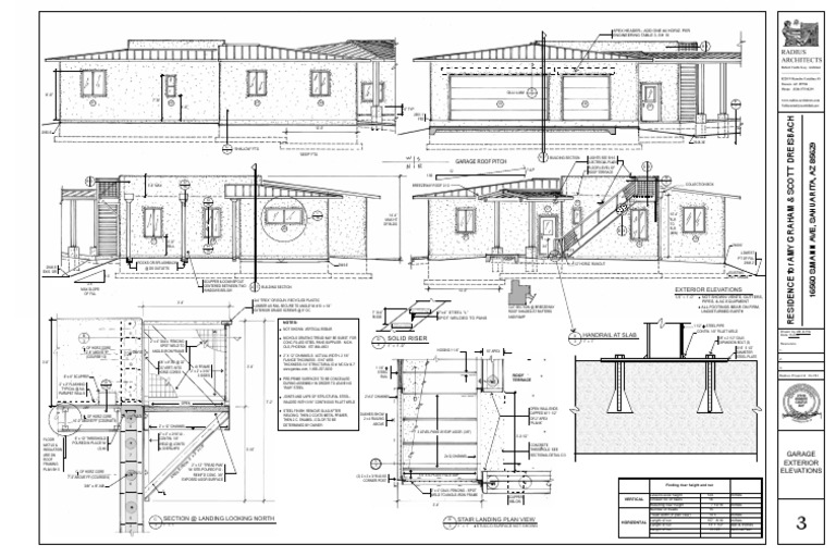 Garage Exterior Elevations Plan | PDF | Stairs | Framing (Construction)