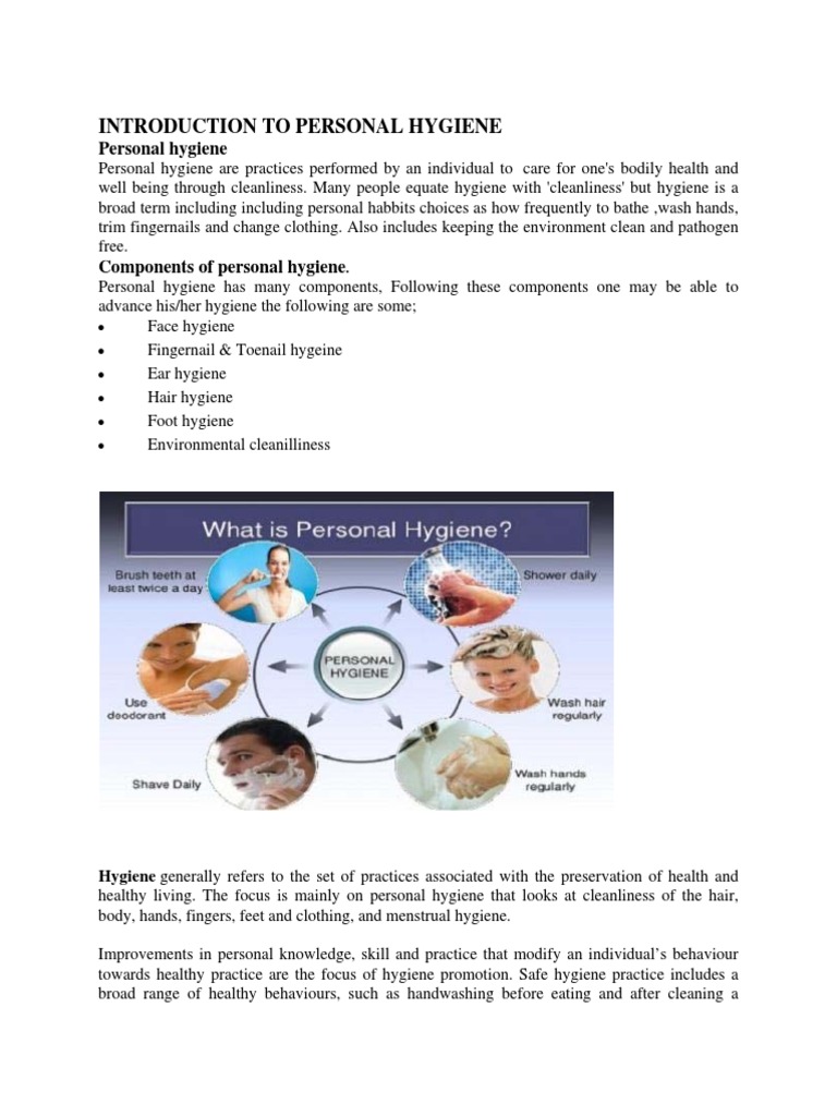 Introduction to Personal Hygiene Practices | PDF | Hygiene | Hand Washing