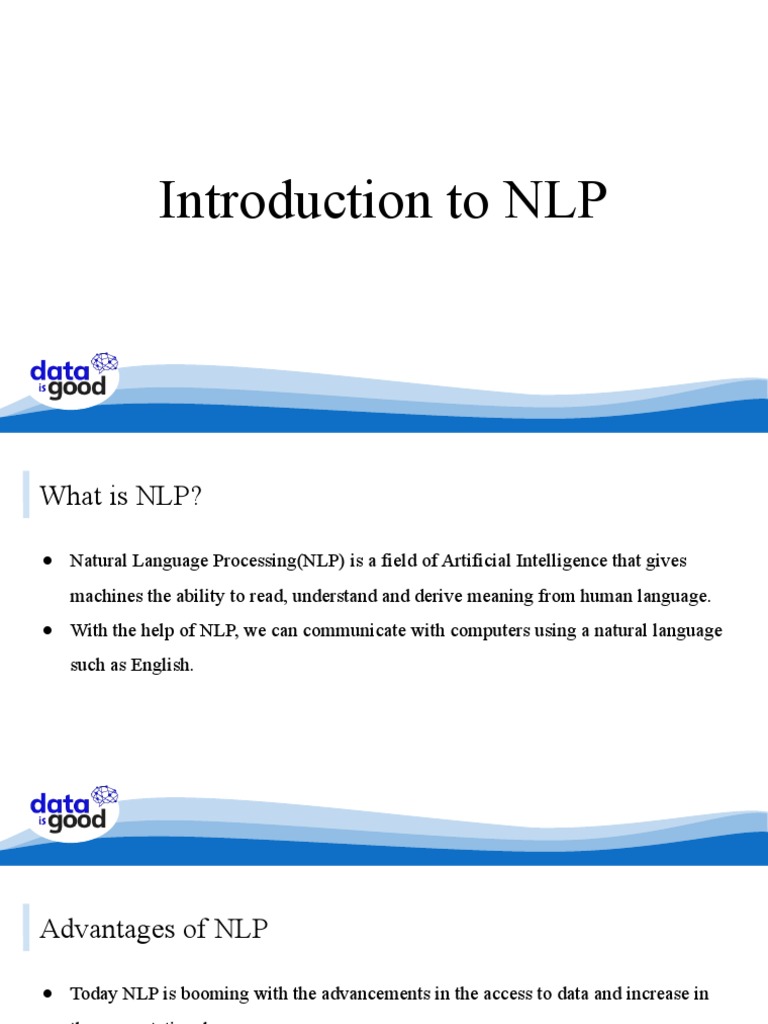 Introduction To NLP | PDF | Statistical Classification | Cybernetics