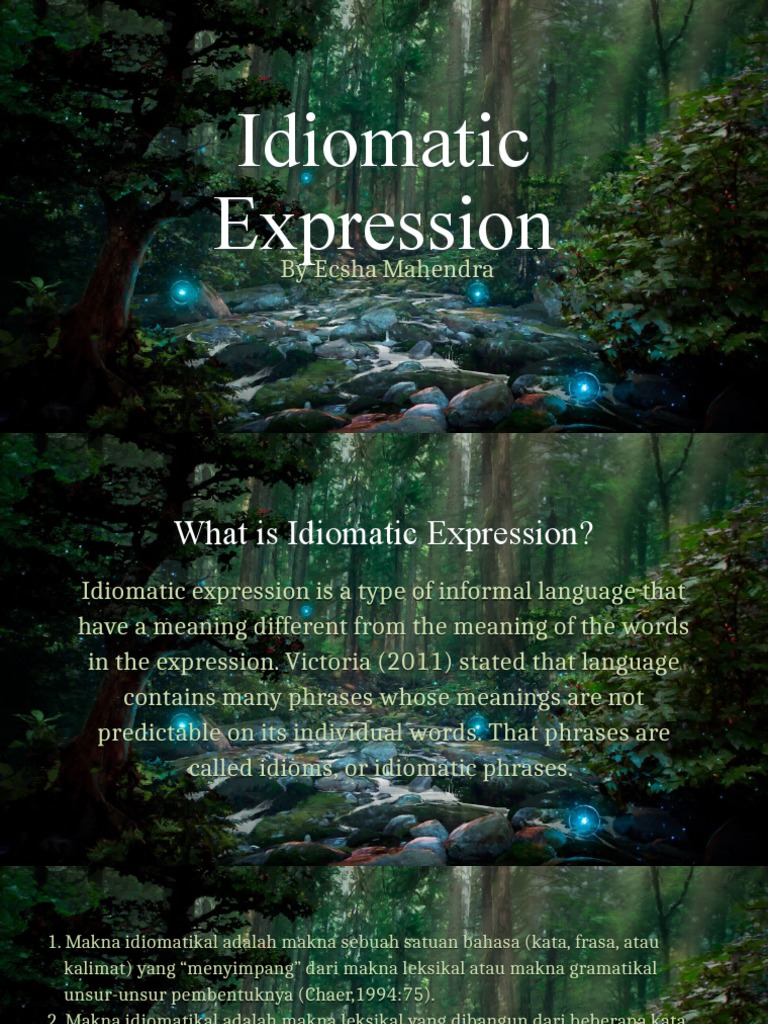 Understanding Idiomatic Expressions | PDF | Idiom | Linguistic Morphology