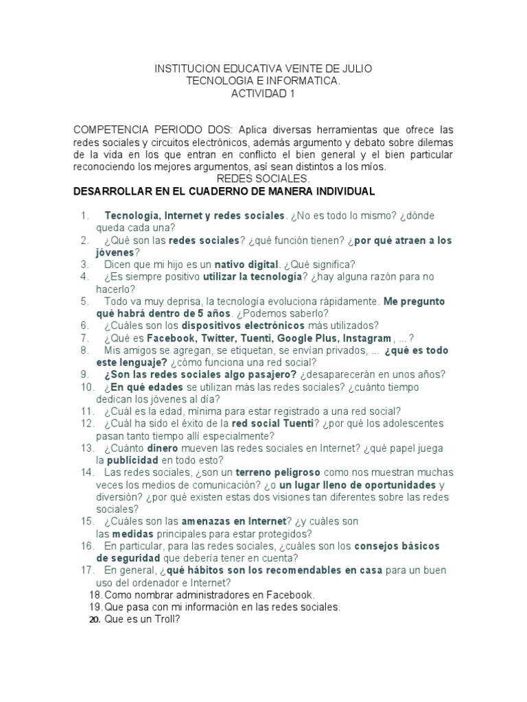 Redes Sociales: Uso y Seguridad en Jóvenes | PDF