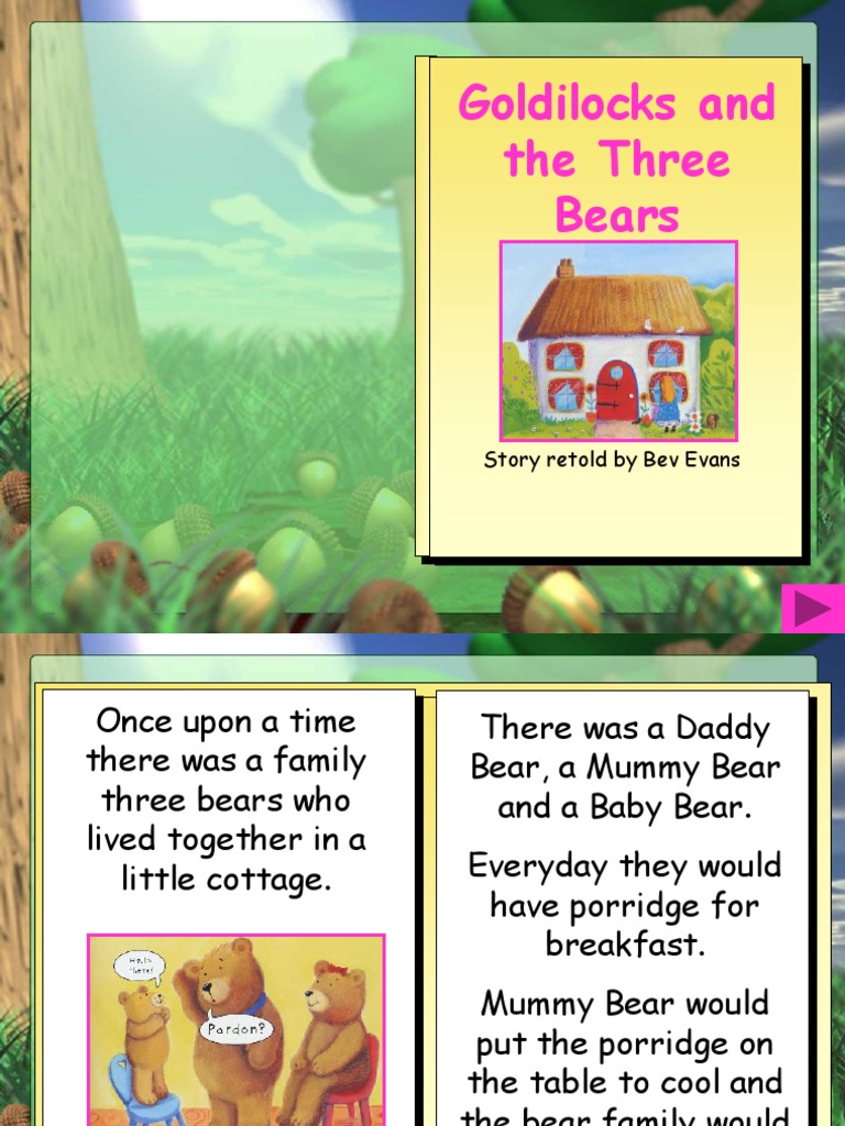 Goldilocks and the Three Bears Story | PDF | Goldilocks And The Three Bears
