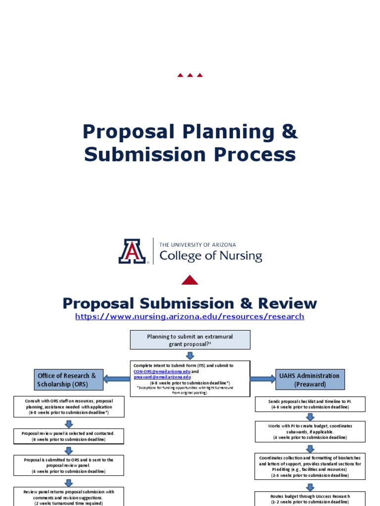 Proposal Planning & Submission Process | Download Free PDF ...