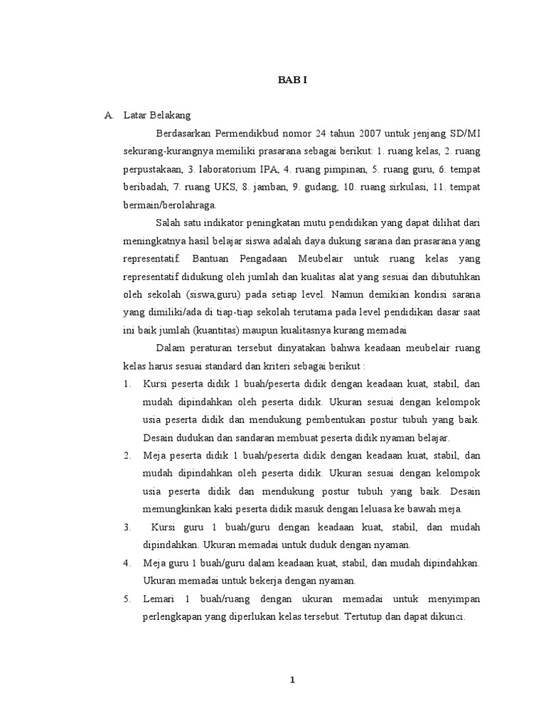 Program Pengadaan Meubeler | PDF