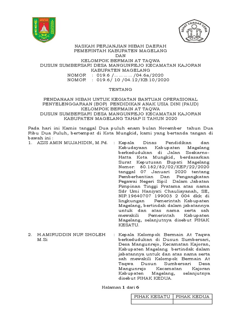 NPHD Paud 2020 KB at Taqwa | PDF