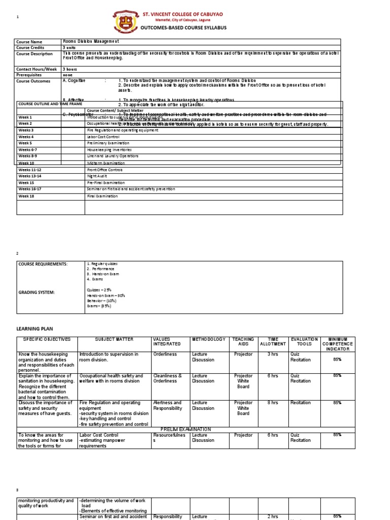 Preparing Hotel Management Students for Careers in Rooms Division ...