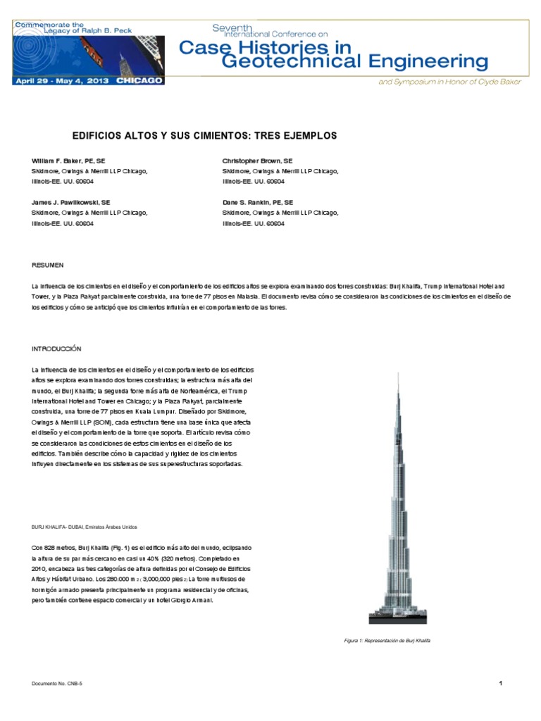 Tall Buildings and Their Foundations - Three Examples-2-5.en - Es | PDF ...