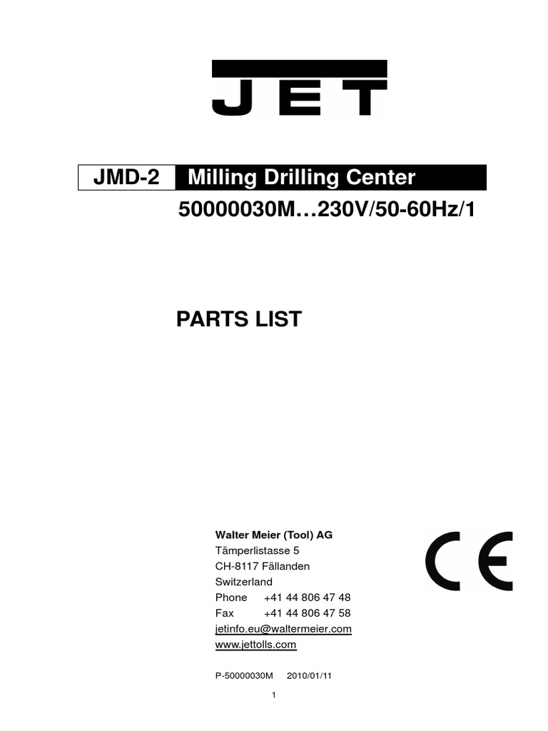 JMD-2 - CE Part List - 20100111 | PDF | Nut (Hardware) | Washer (Hardware)