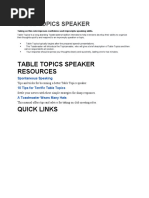 Table Topics Master Script PDF | PDF | Question | Semiotics