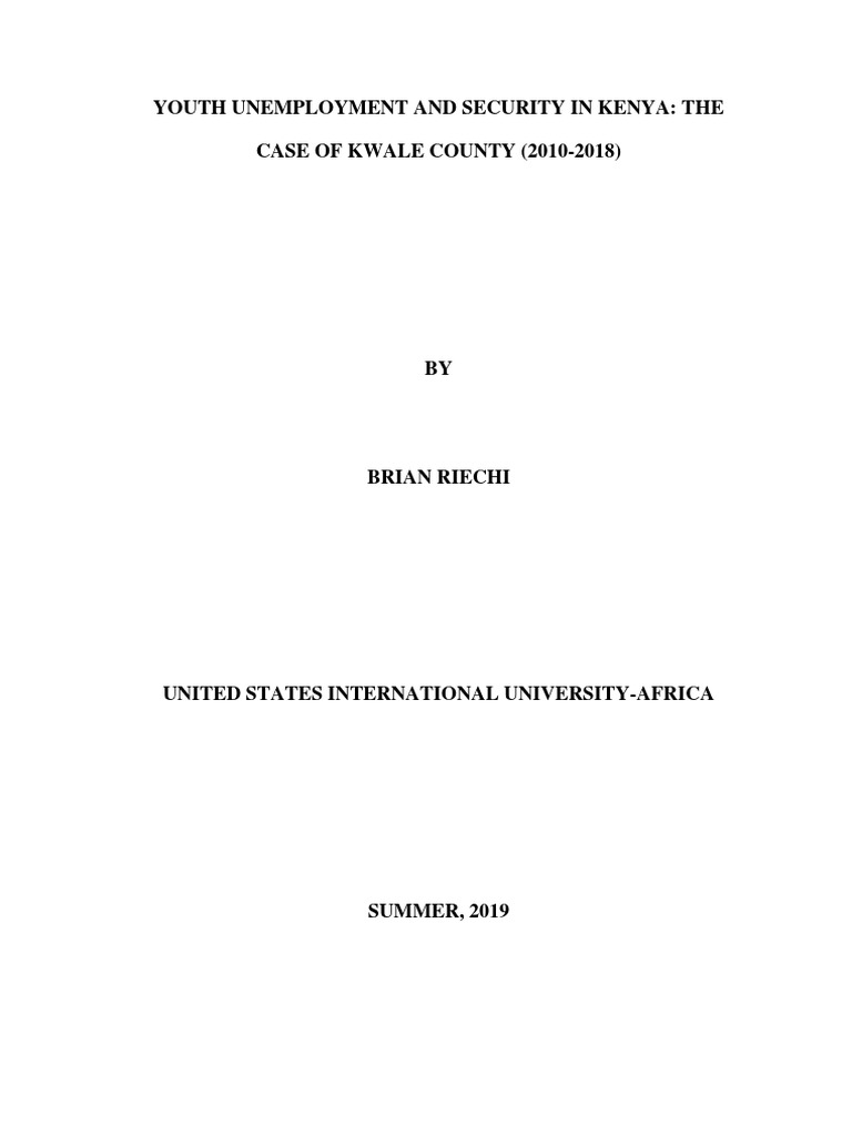 Brian Riechi Mair 2019 | PDF | Human Security | Unemployment