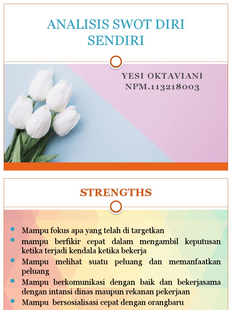 Analisis Swot Diri Sendiri | PDF