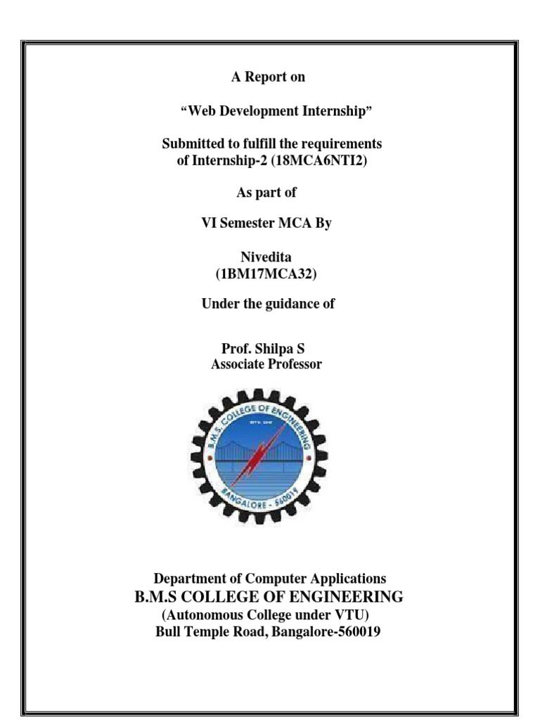 Web Development Internship Report | PDF | Amazon Web Services | Cloud ...