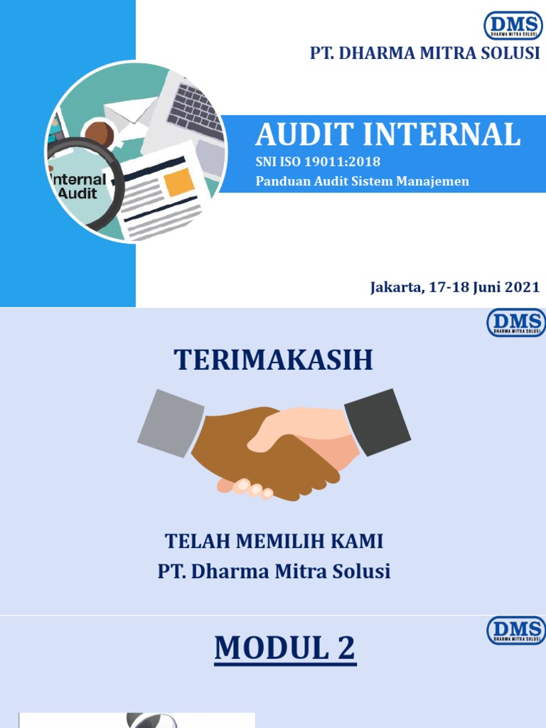 DMS Materi Training Audit Internal ISO 19011 Versi 2018 | PDF