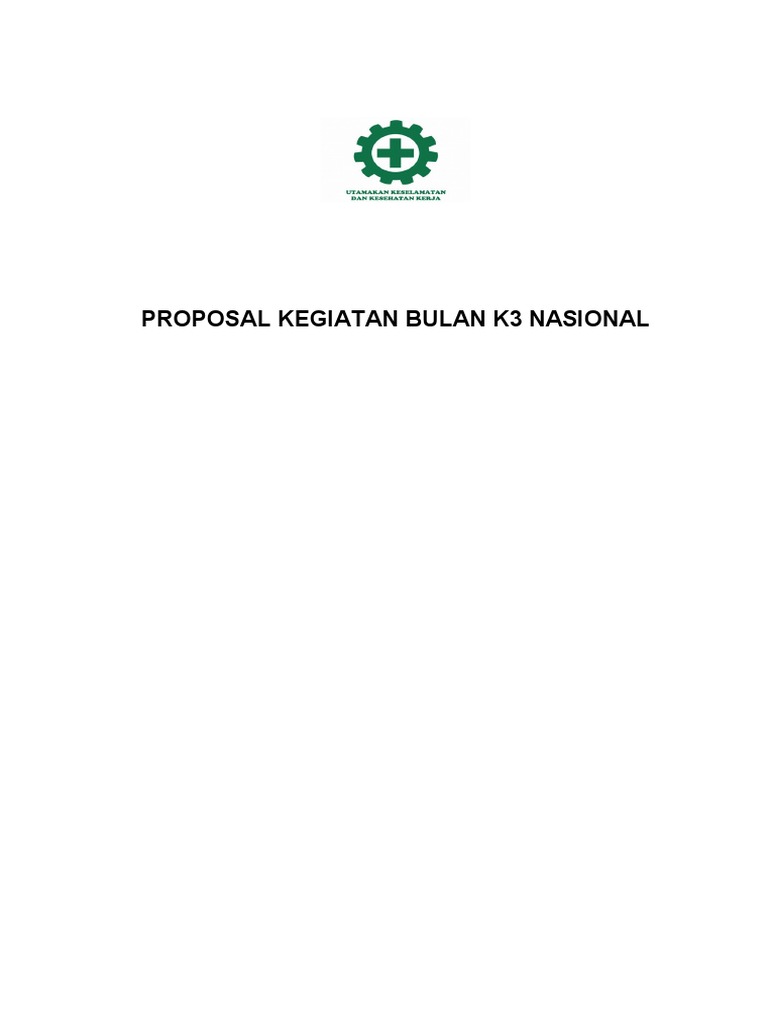 Proposal Kegiatan Bulan K3 | PDF