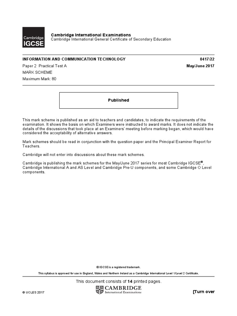 Cambridge International Examinations: Information and Communication ... Cambridge International Examinations: Information and Communication ...