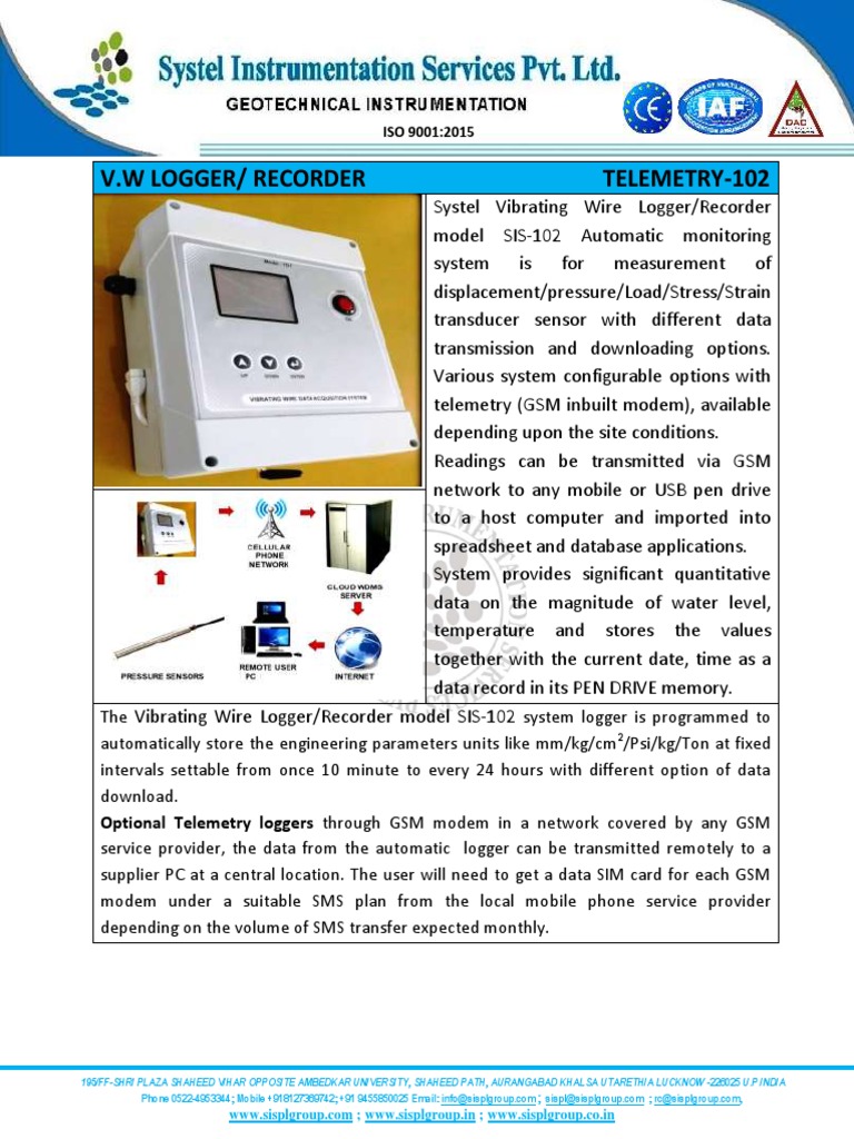Telemetry Water Level Recorder - 102 | PDF | Telemetry | World Wide Web