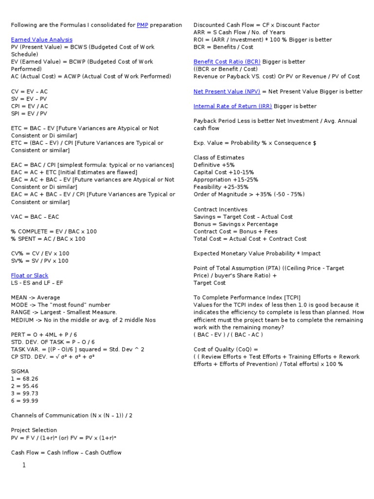 PMP Preparation | PDF | Risk Management | Net Present Value