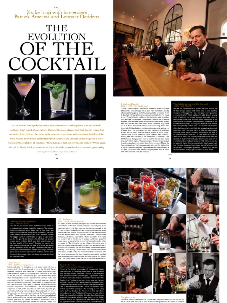 The Evolution of The Cocktail | PDF | Cocktails | Drink
