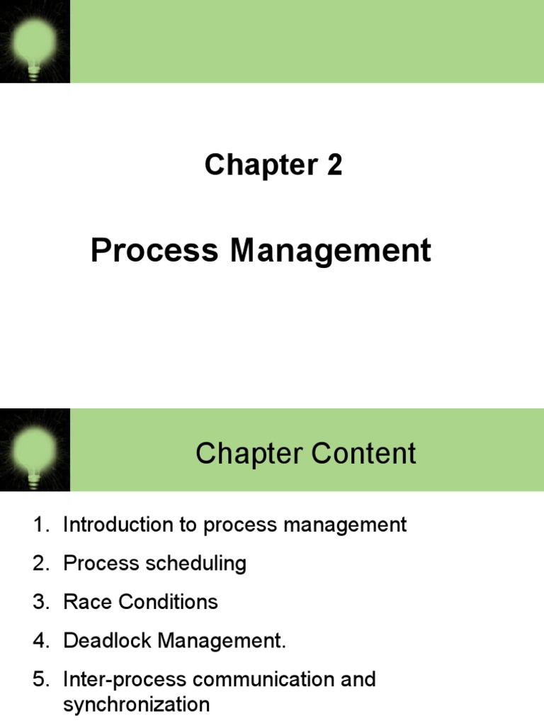 Chapter 2 Process Management | PDF | Scheduling (Computing) | Process ...