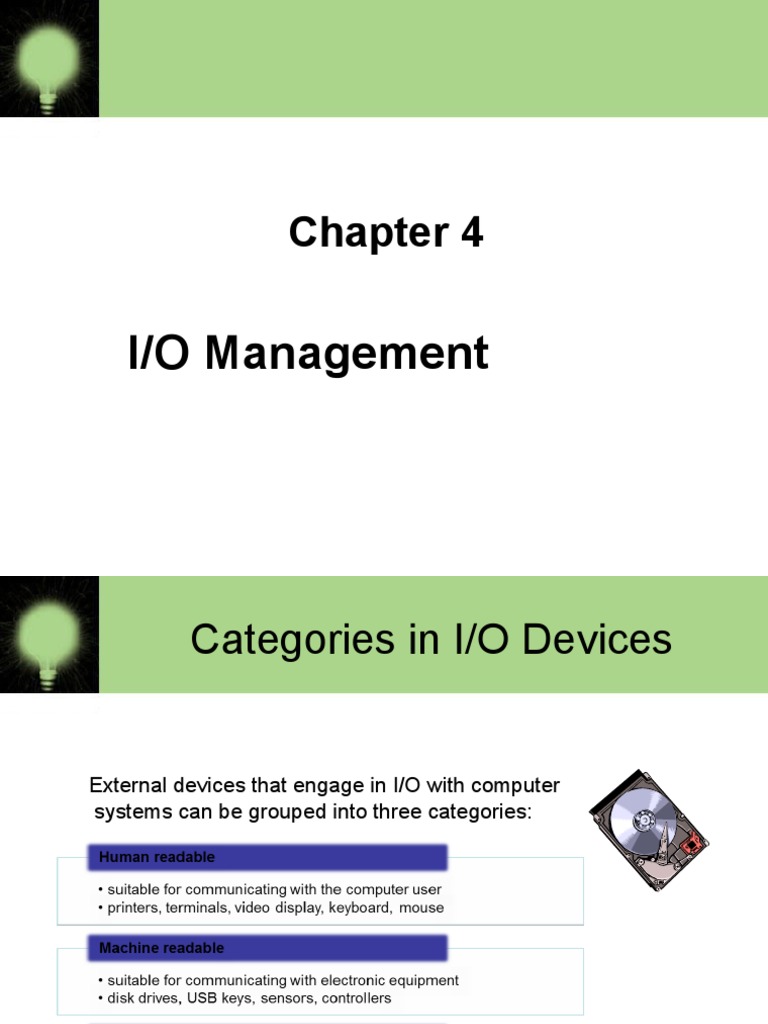 Chapter 4 Input Output Management | PDF | Input/Output | Operating System Chapter 4 Input Output Management | PDF | Input/Output | Operating System