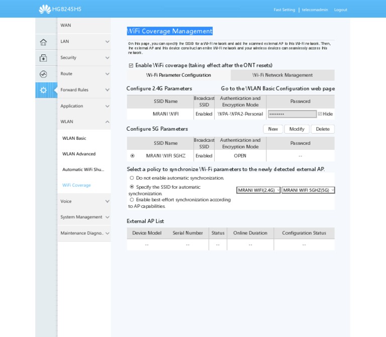 Wi-Fi Coverage Management Configuration | PDF | Wi Fi | Wireless Lan