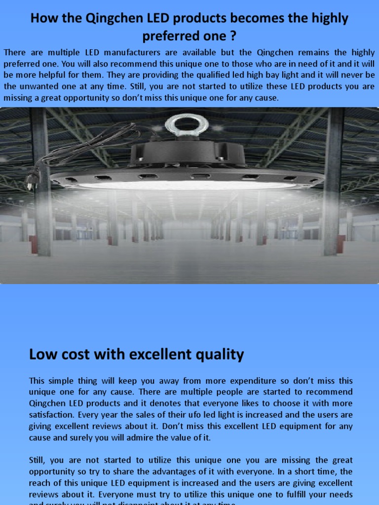 How The Qingchen LED Products Becomes The Highly Preferred One? | PDF ...